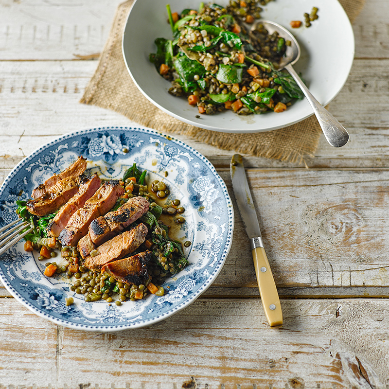 Mustardy Pork And Lentils Recipe Gousto