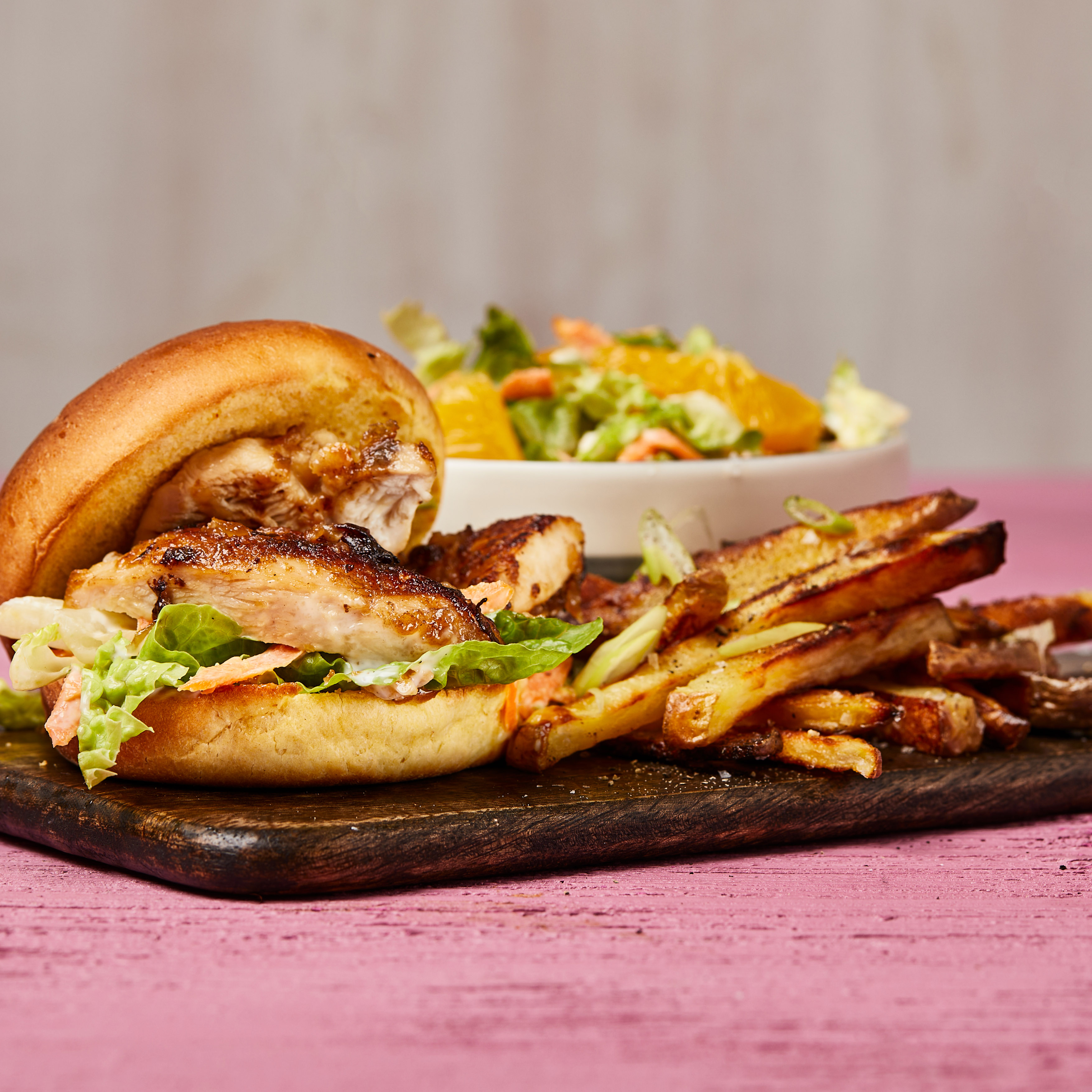 Chicken Burger And Chips Italian Style Chicken Milanese Burger With