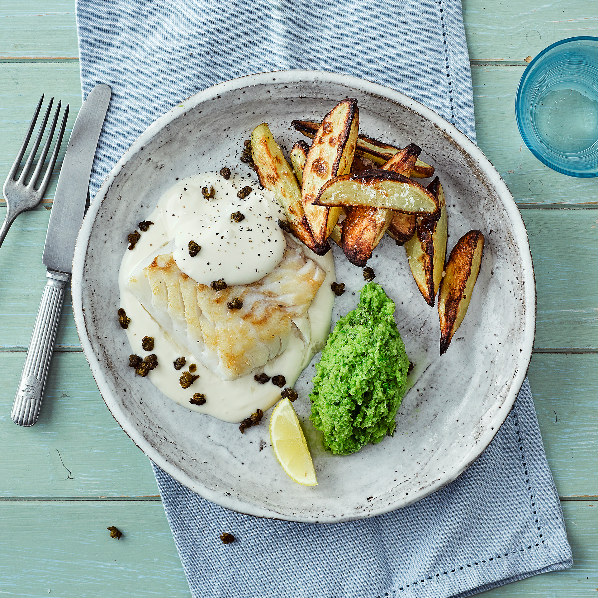 Cod Chips With Quick Tartare Sauce